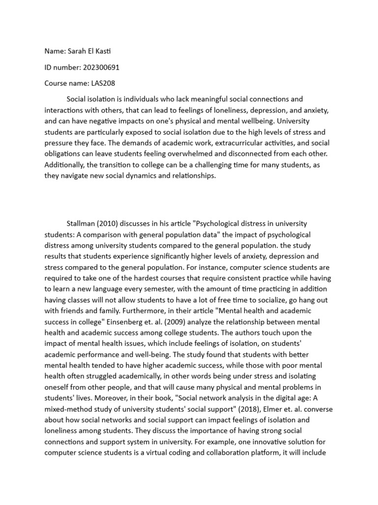 case study | PDF | Mental Health | Loneliness