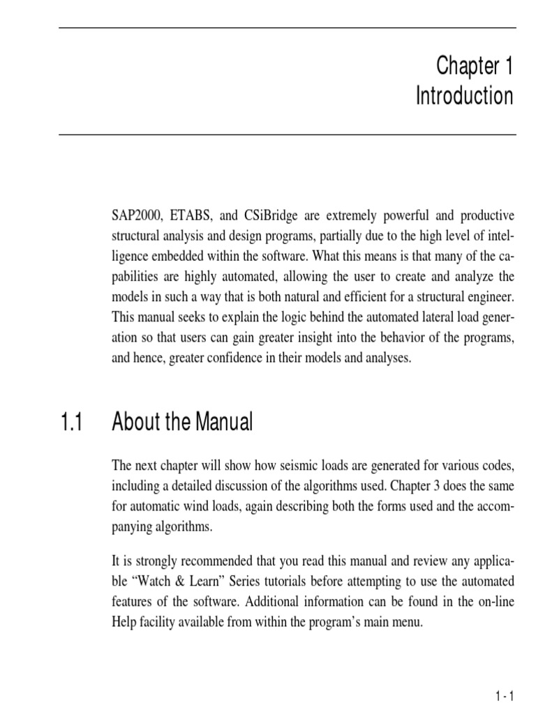 (ETABS 2016)-Lateral Loads | PDF | Force | Equations