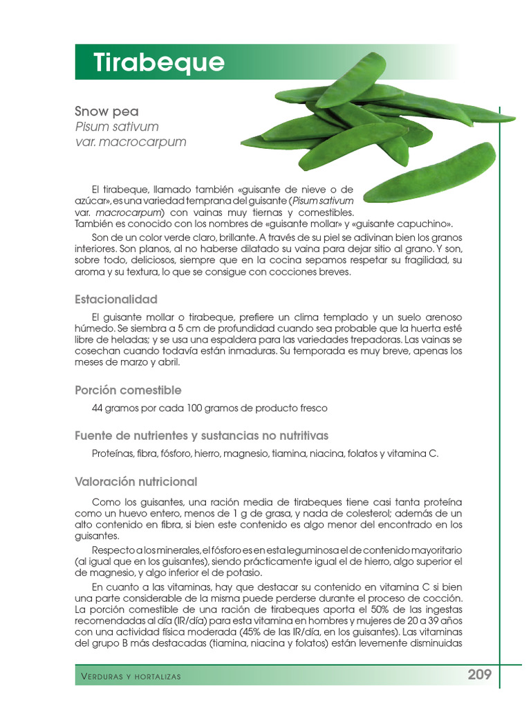 Tirabeque tcm30-102711 | PDF | Guisante | Legumbre