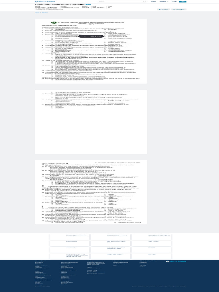 Community-Health-Nursing-Editedfnl (Docx) - Course Sidekick | PDF ...