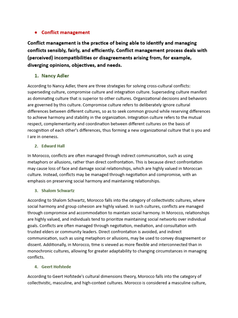 Conflict Management | PDF | Negotiation | Group Cohesiveness