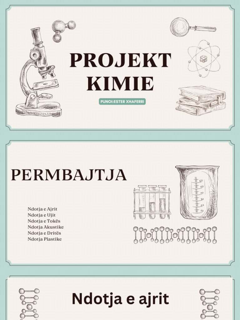 Cream and Green Illustrative Science Project Presentation | PDF