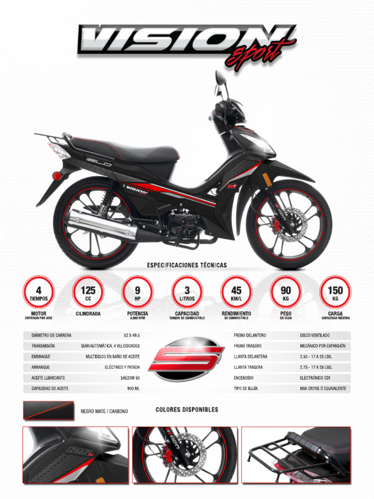 Islo Vision Sport 125 Spec | PDF