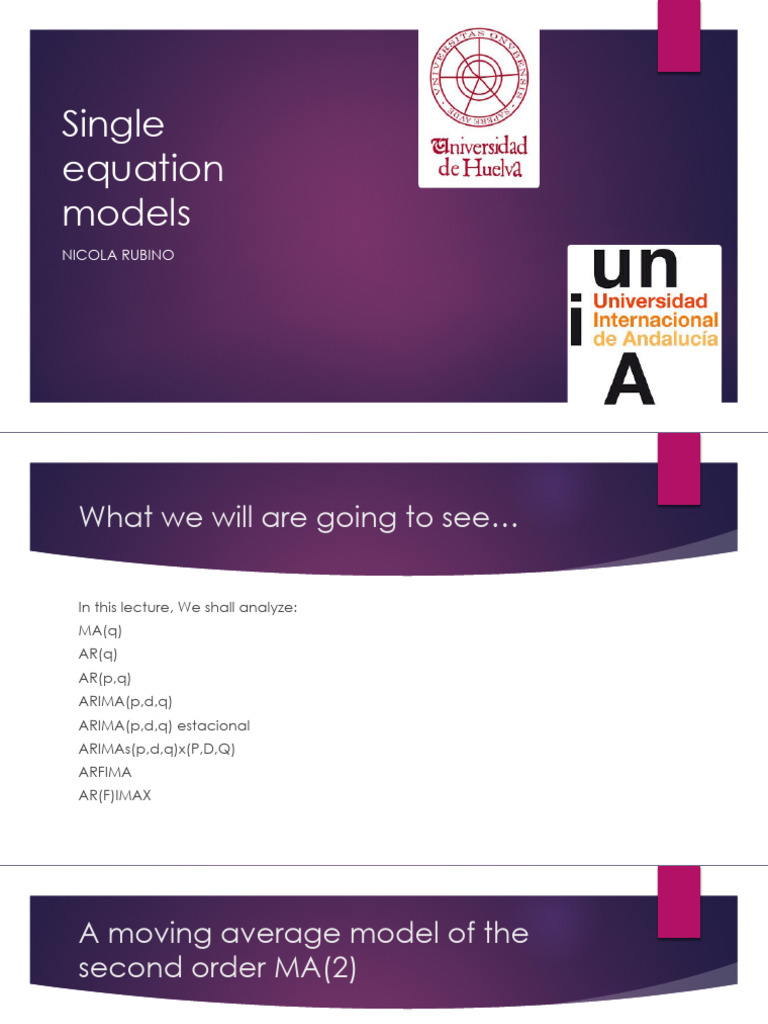 ARIMAs | PDF | Autoregressive Model | Mathematical Analysis