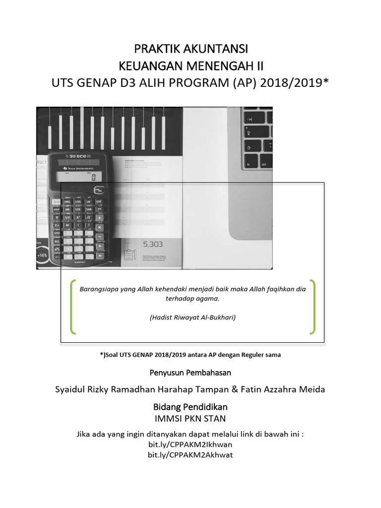 Praktik Akuntansi Keuangan Menengah Ii Uts Genap D3 Alih Program (Ap) 2018/2019 | PDF | Dividend ...