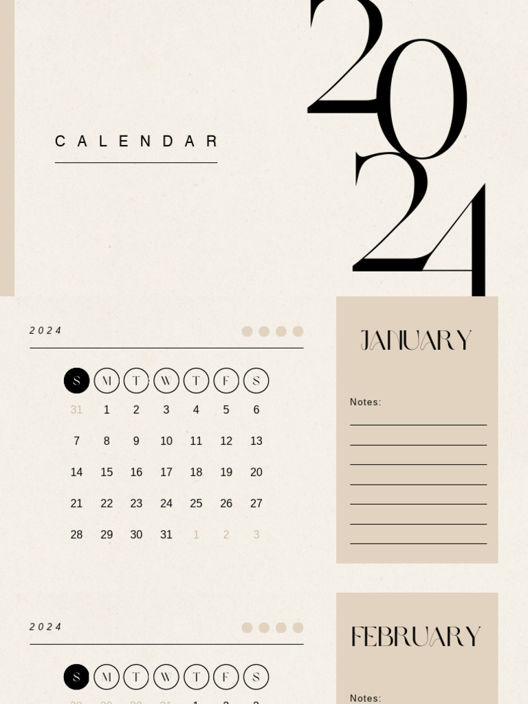 2024 Monthly Calendar Overview | PDF
