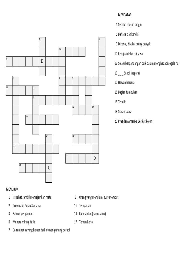 Kunci Jawaban TTS Level 60 | PDF