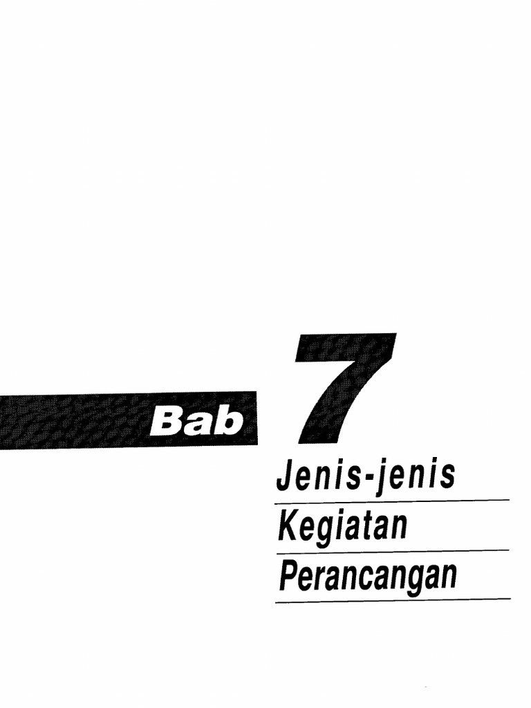 Bab7-Jenis Jenis Kegiatan Perancangan | PDF