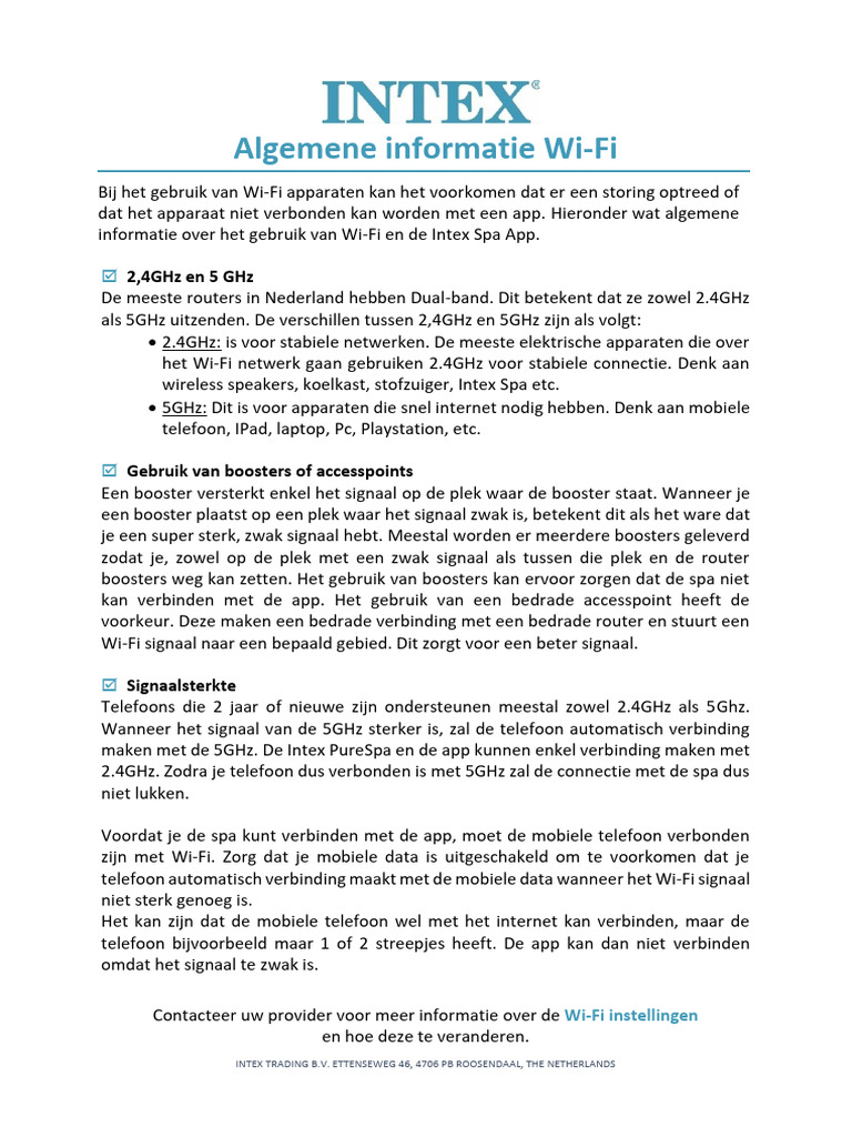 SPAD12 Algemene Informatie Over Wi-Fi | PDF