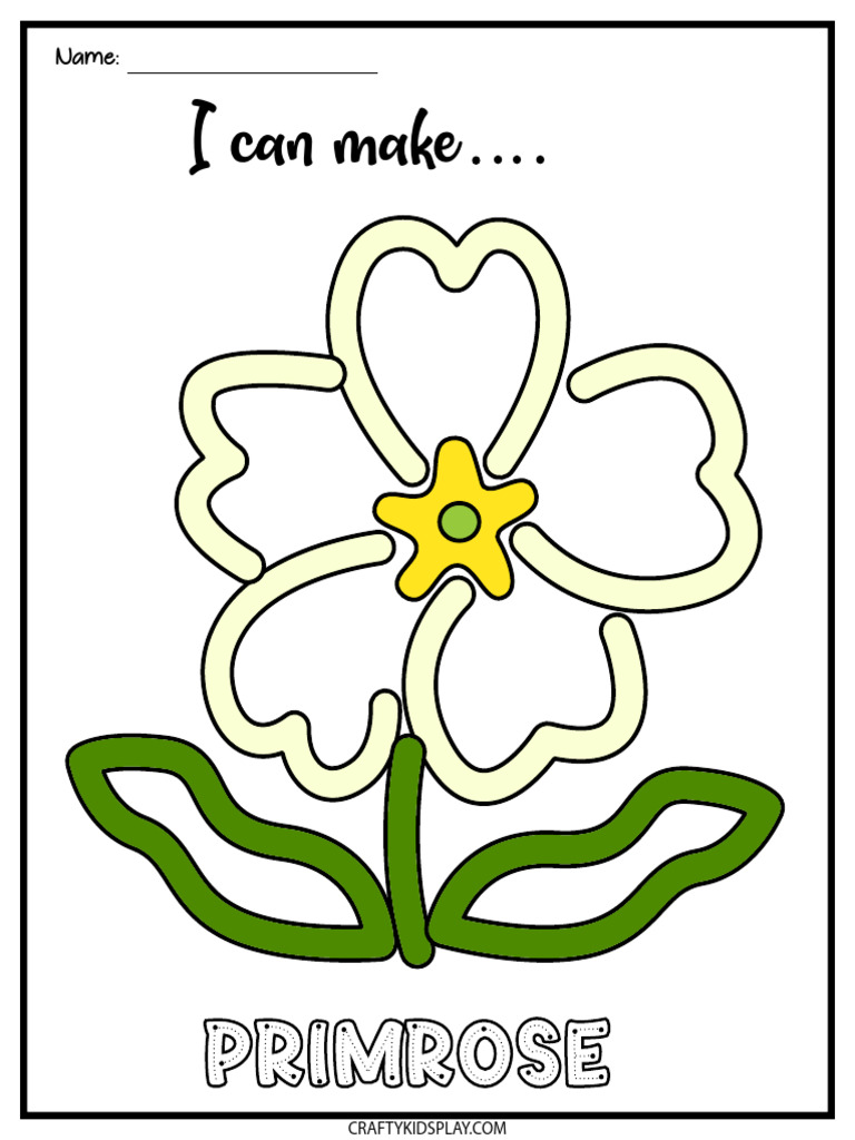 Spring Flowers Play Dough Mats | PDF