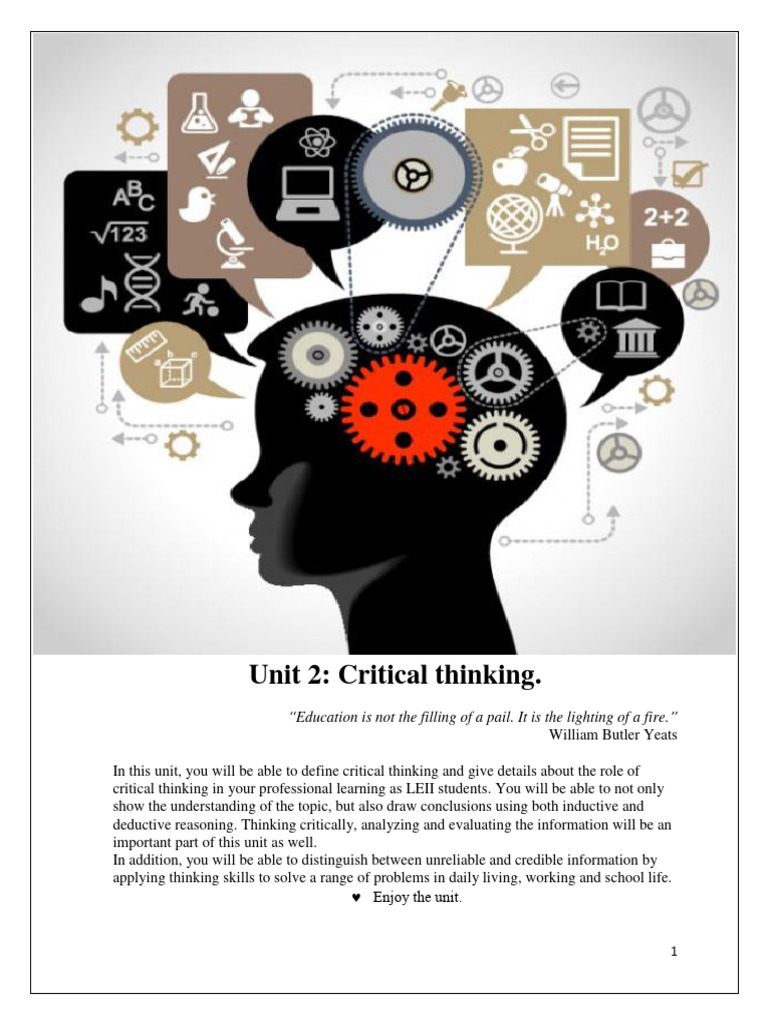 Unit 2. Critical Thinking. | Download Free PDF | Critical Thinking | Thought
