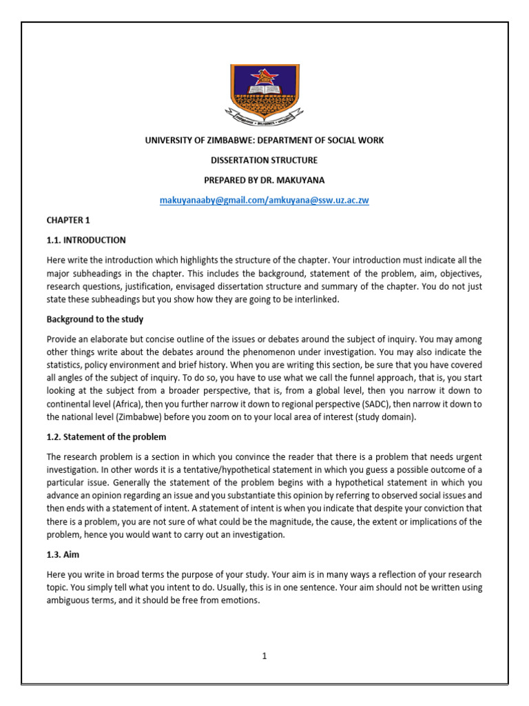 Dissertation Structure | PDF | Methodology | Quantitative Research