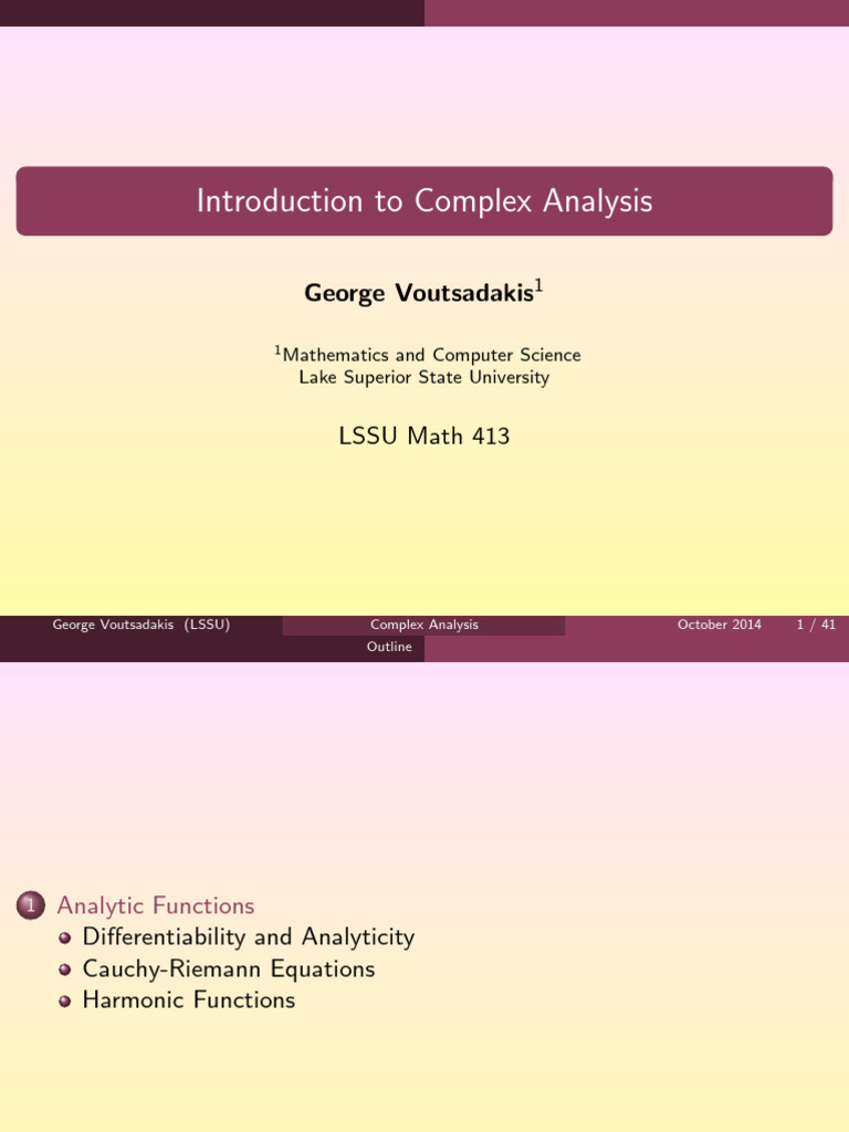 Chapter 3 | PDF | Complex Analysis | Derivative