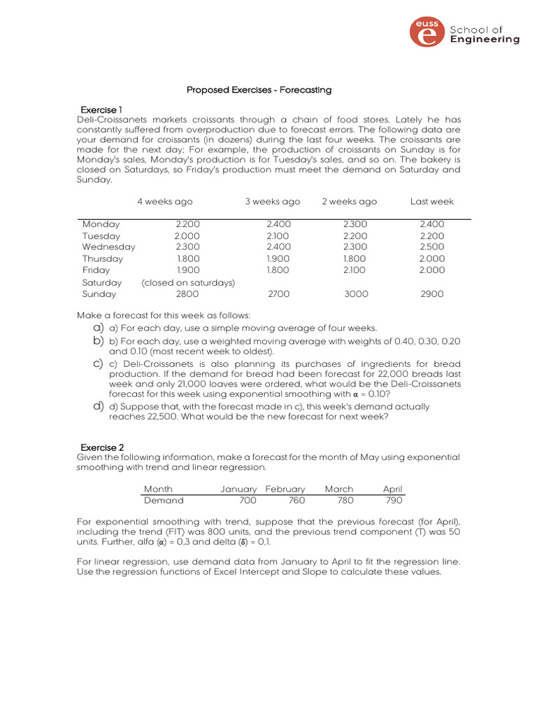 InOpe - 1 - Forecasting | PDF | Forecasting | Regression Analysis