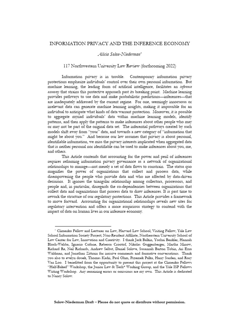Data Privacy Paper | PDF | Privacy | Health Insurance Portability And ...