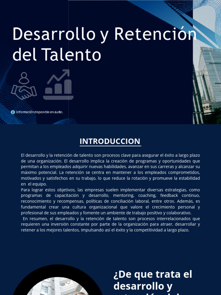 DESARROLLO Y RETENCION DEL TALENTO | PDF | Business | Reclutamiento