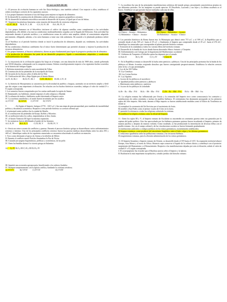 Evaluacion de Hu2 | PDF | imperio Bizantino | Babilonia
