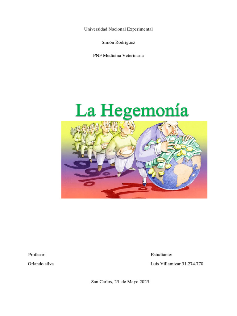 Hegemonía y Cultura en Venezuela | PDF | Hegemonía | Antonio Gramsci