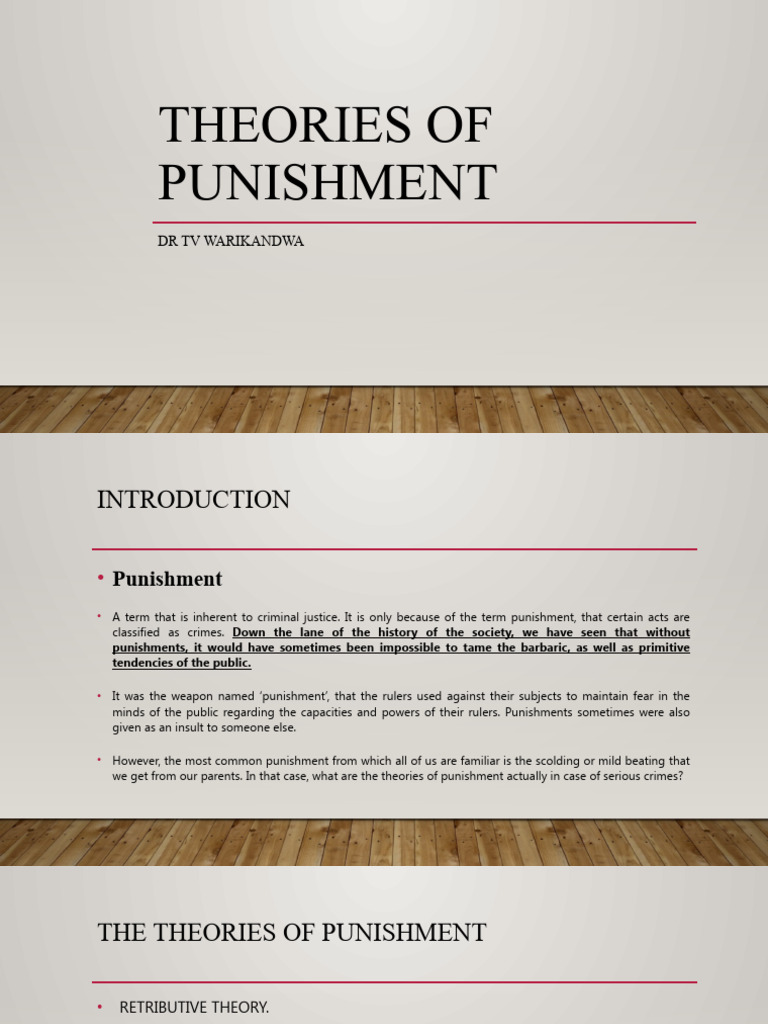 Theories of Punishment | Download Free PDF | Punishments | Crimes