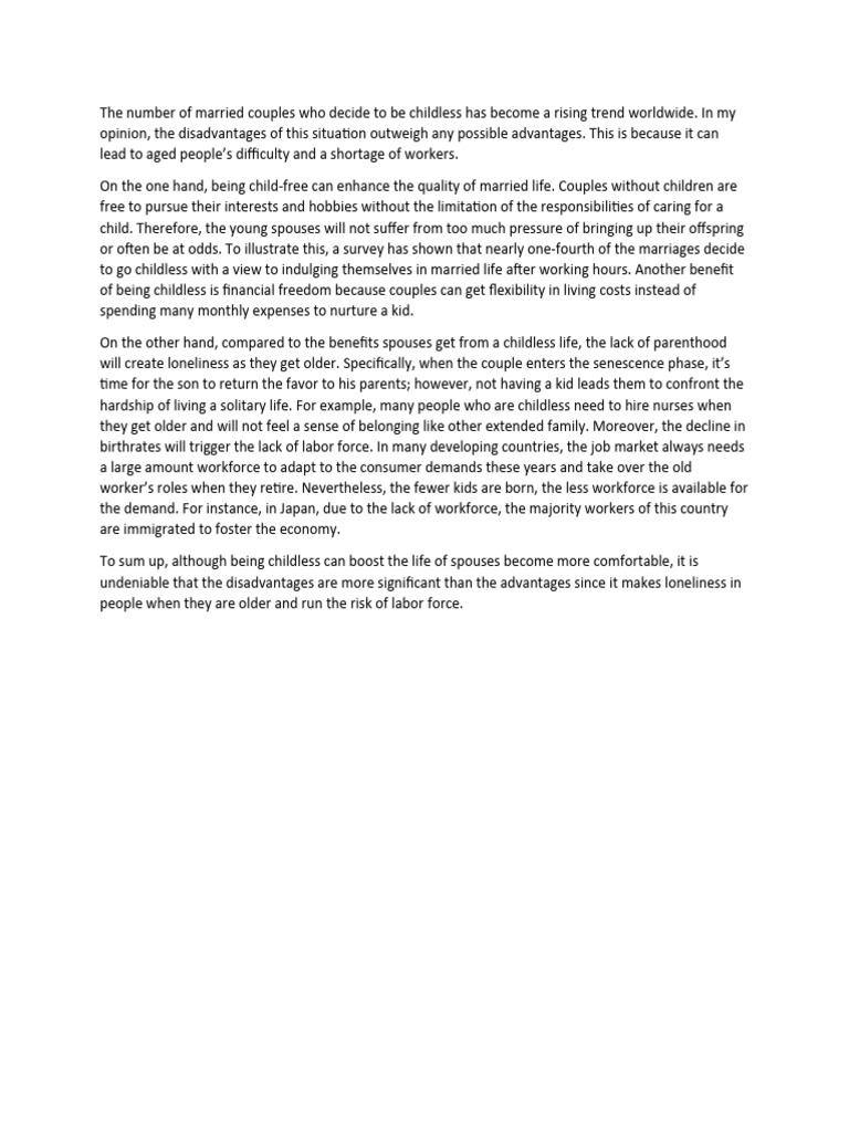 Childless Couples: Pros and Cons | PDF | Wellness