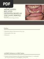 Oral Health Management for MRONJ Risk | PDF | Dental Implant | Osteoporosis