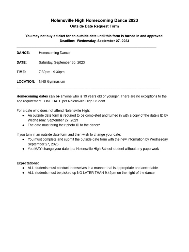 HC23 Outside Date Request Form | PDF