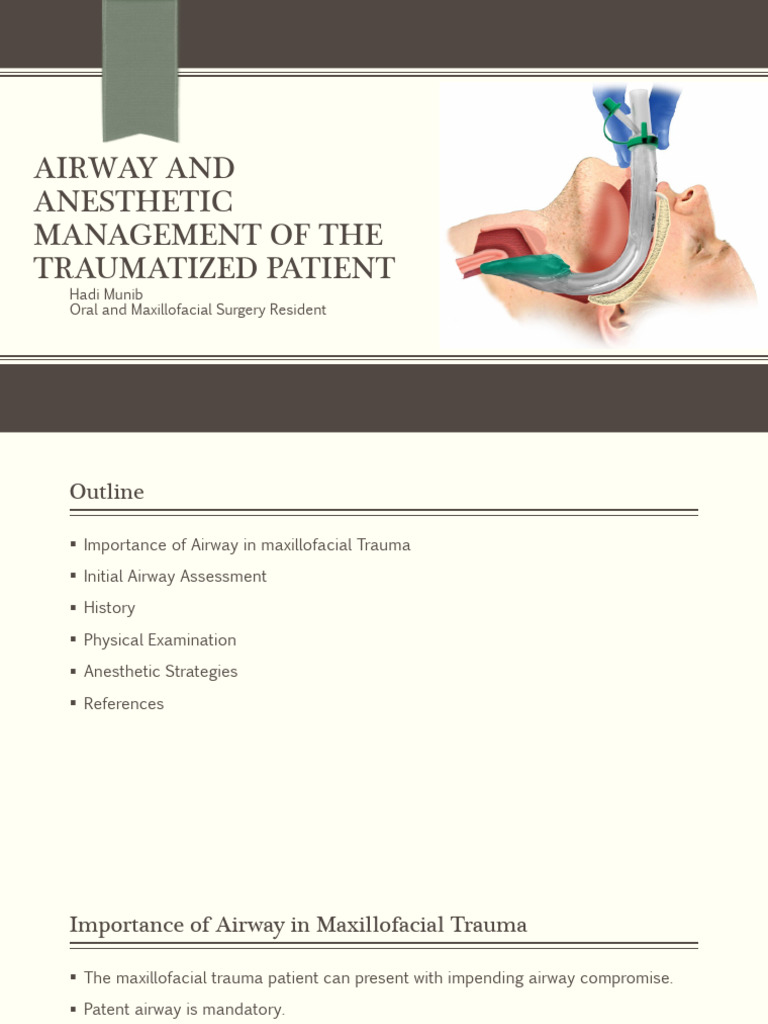Airway and Anesthetic Management of The Traumatized Patient | PDF ...