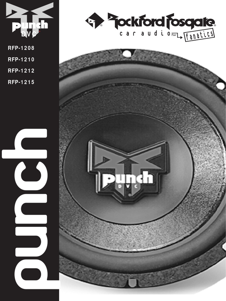 Lit9550b Rfpdvcwoofer Man | PDF | Loudspeaker | Electrical Engineering