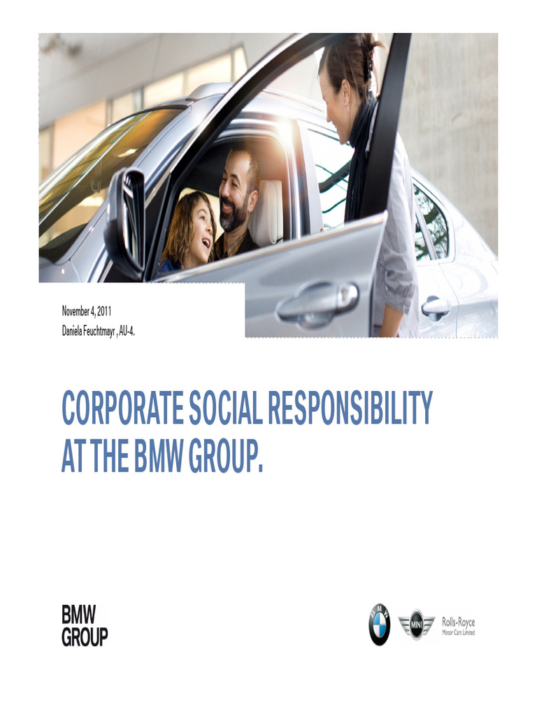02 Social Responsibility at The BMW Group Feuchtmayr | PDF | Corporate ...