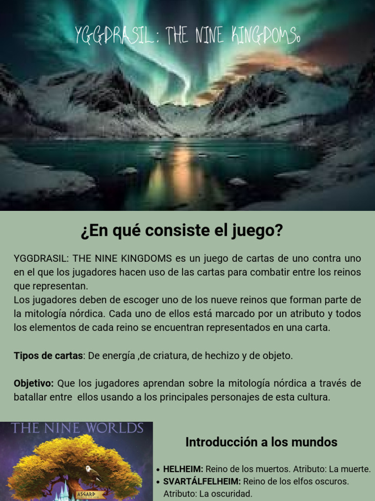 YGGDRASIL THE NINE KINGDOMS - Loreto | PDF | Mitología nórdica