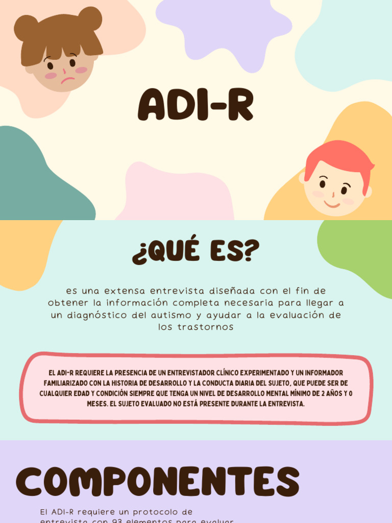 Entrevista ADI-R para Diagnóstico de Autismo | PDF | Espectro autista ...