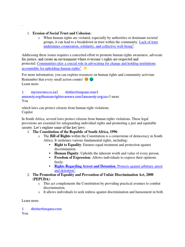 Erosion of Social Trust and Cohesion - Copy (2) | PDF | Human Rights ...