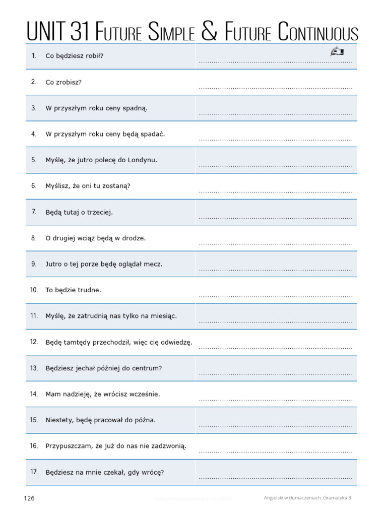 31 Future Simple Future Continuous | PDF