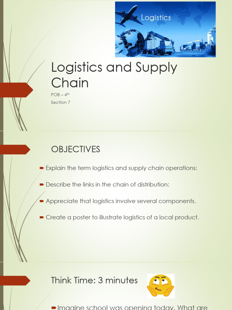 Understanding Logistics And Supply Chain Pdf Supply Chain Logistics