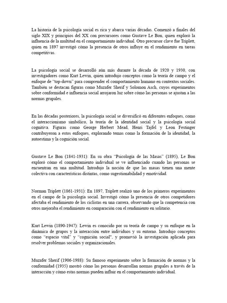 Resumen de Psicologia Social | PDF | Psicología Social | Sicología