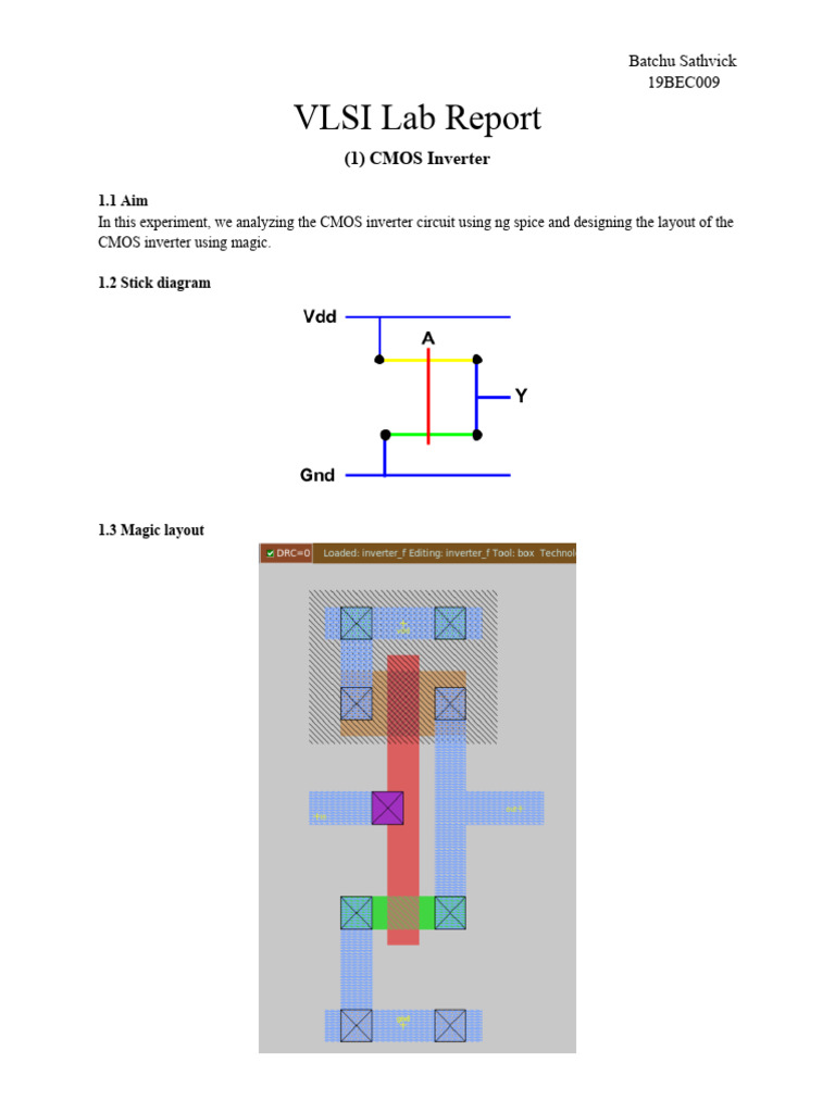 VLSI_LAB_REPORT | PDF | Cmos | Electrical Circuits