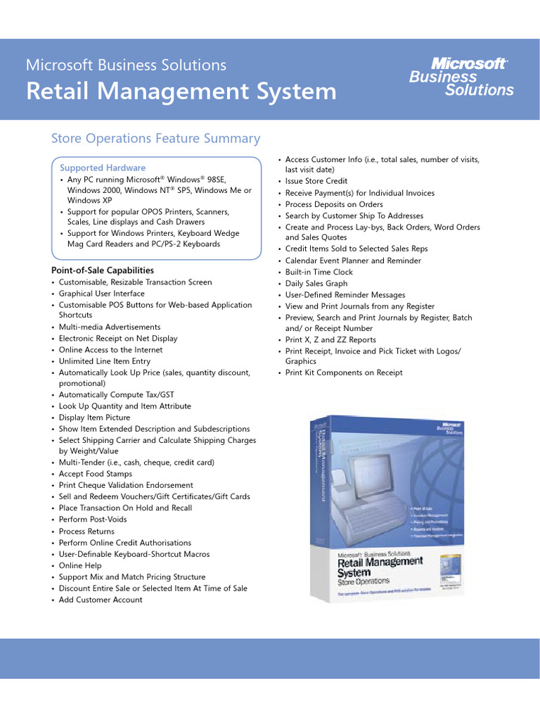 Microsoft_RMS_Store_Ops_Fact_Sheet | PDF | Point Of Sale | Receipt