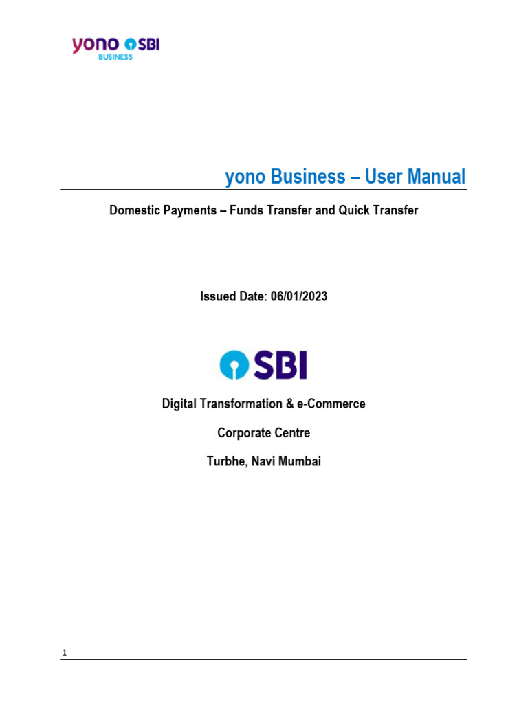 Yono Business Quick Transfer Guide | PDF | Computing | Software