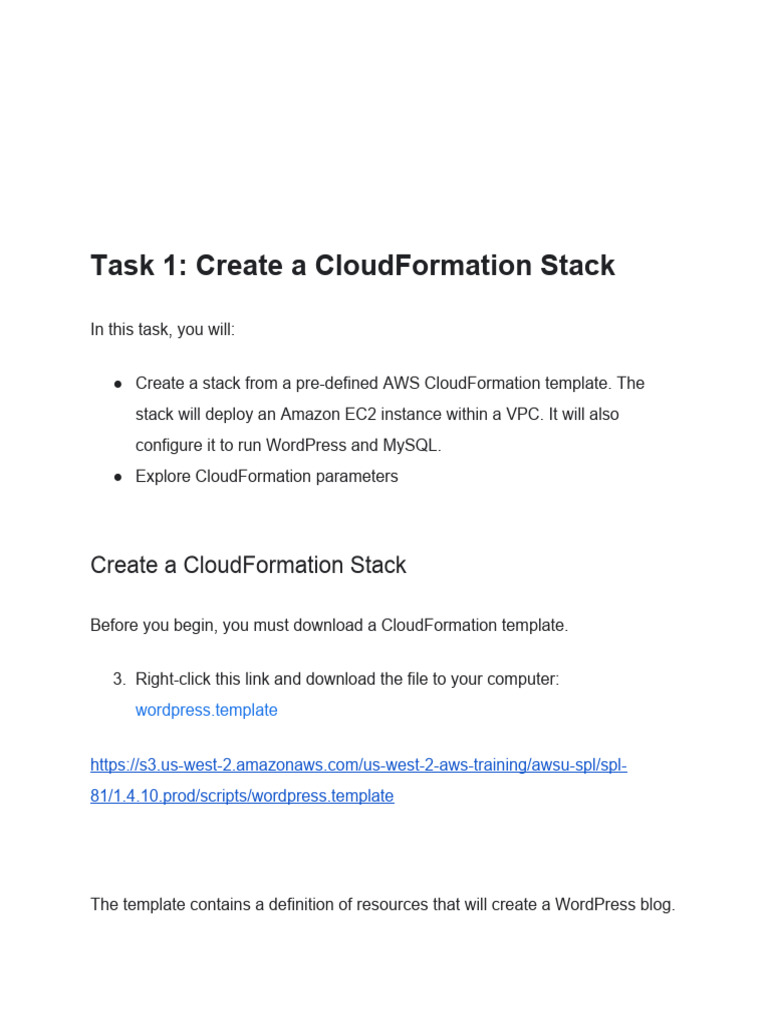 Aws Cloudformation Pdf Web Server Internet And Web