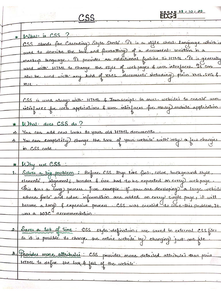 CSS - Note (Web - Desigin) | PDF