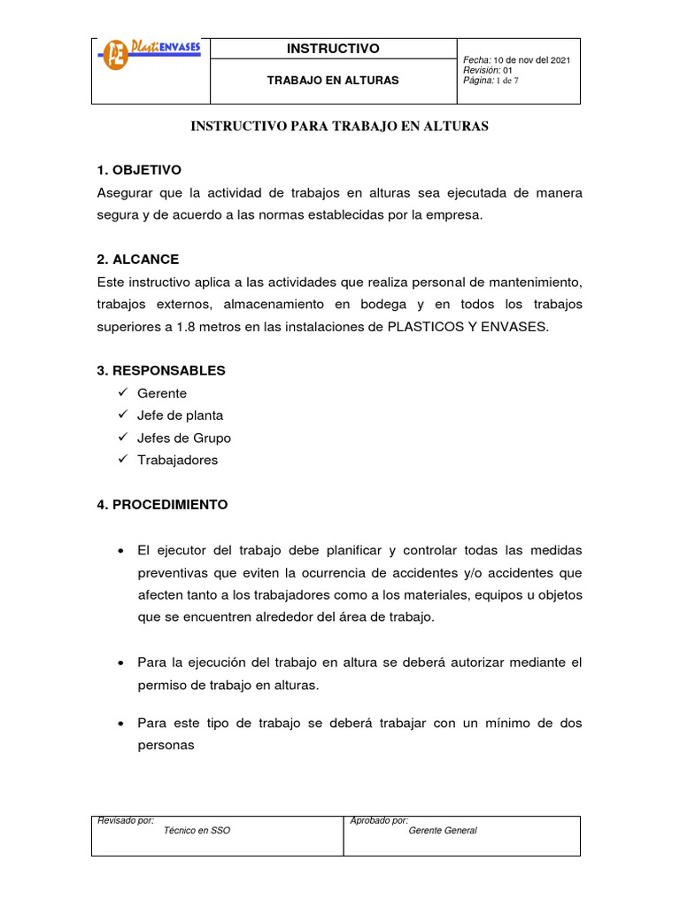 Instructivo Trabajos en Alturas | PDF | Escalera | Cuerda