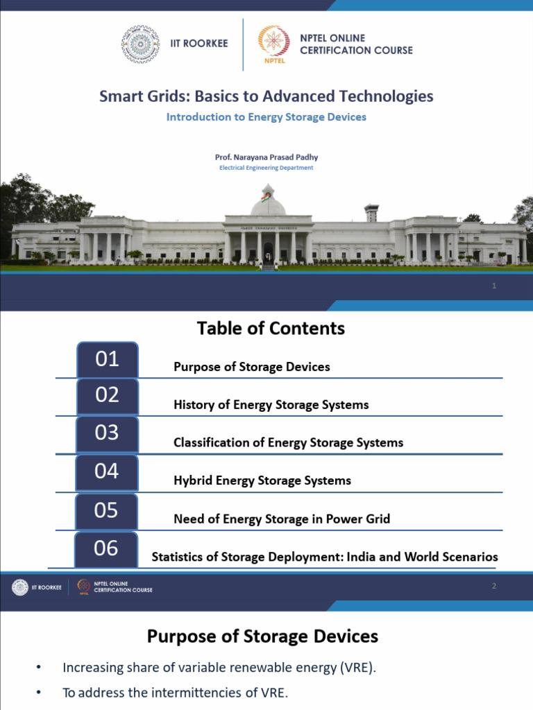 Introduction To Energy Storage Devices | PDF | Energy Storage ...
