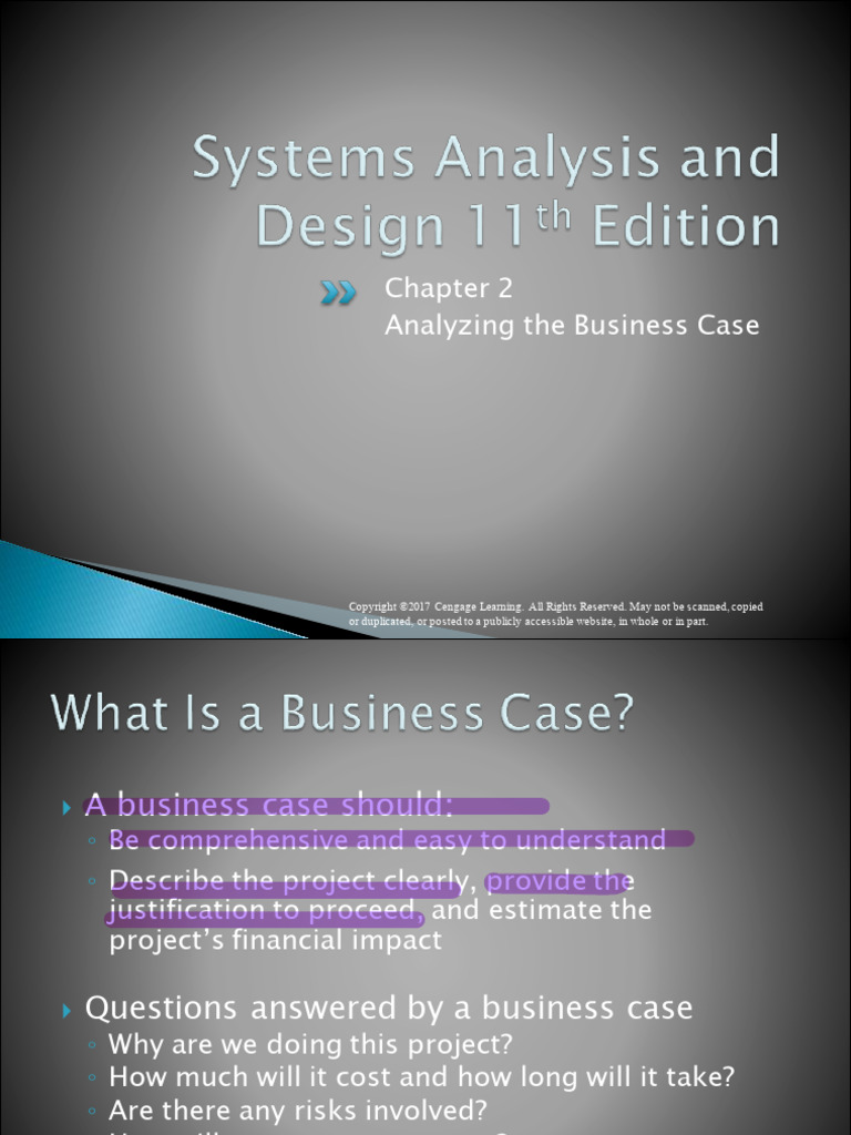 Chapter 2-3 - Analyzing The Business Case+Introduction To Project ...