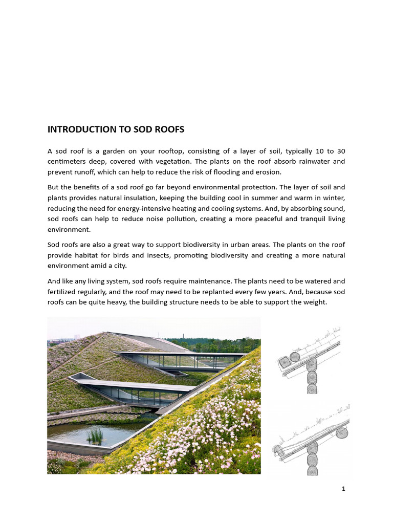 ADVANCED CONSTRUCTION TECHNOLOGY Assignment No.01 SOD ROOFS | PDF | Sod | Drainage