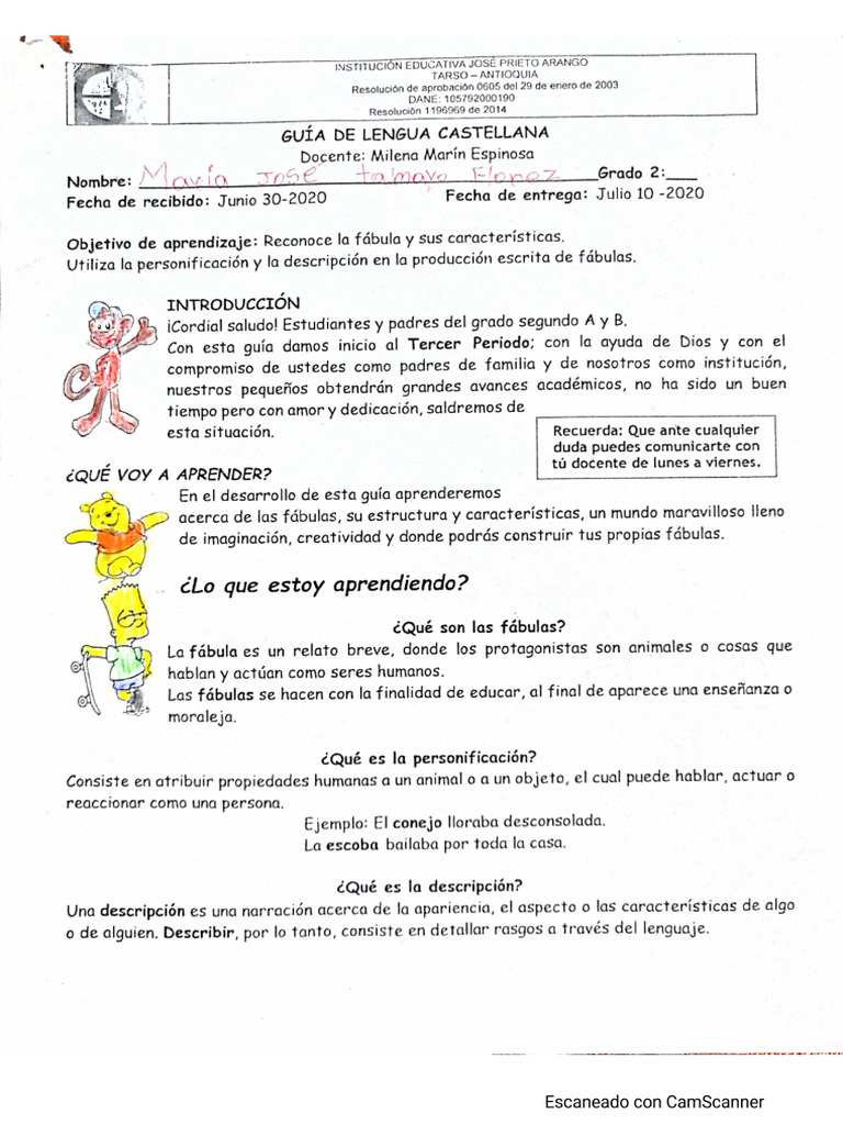 MJTF Guía Lengua Castellana.1 | PDF