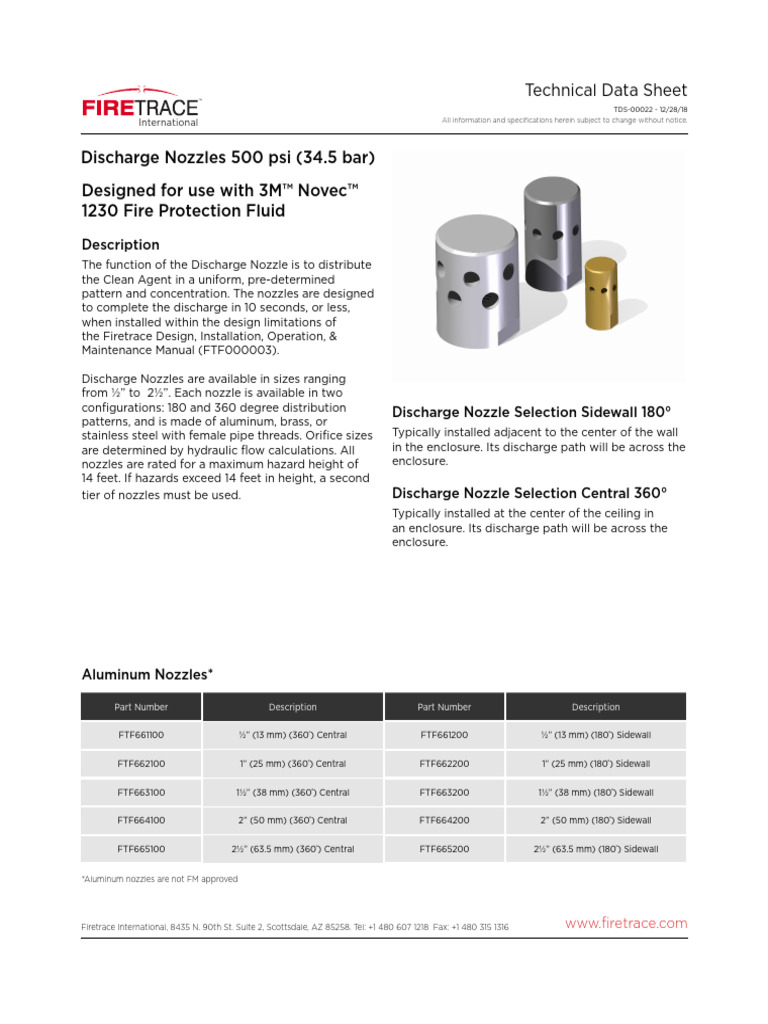 TDS-Novec Discharge Nozzles | Download Free PDF | Building Engineering ...