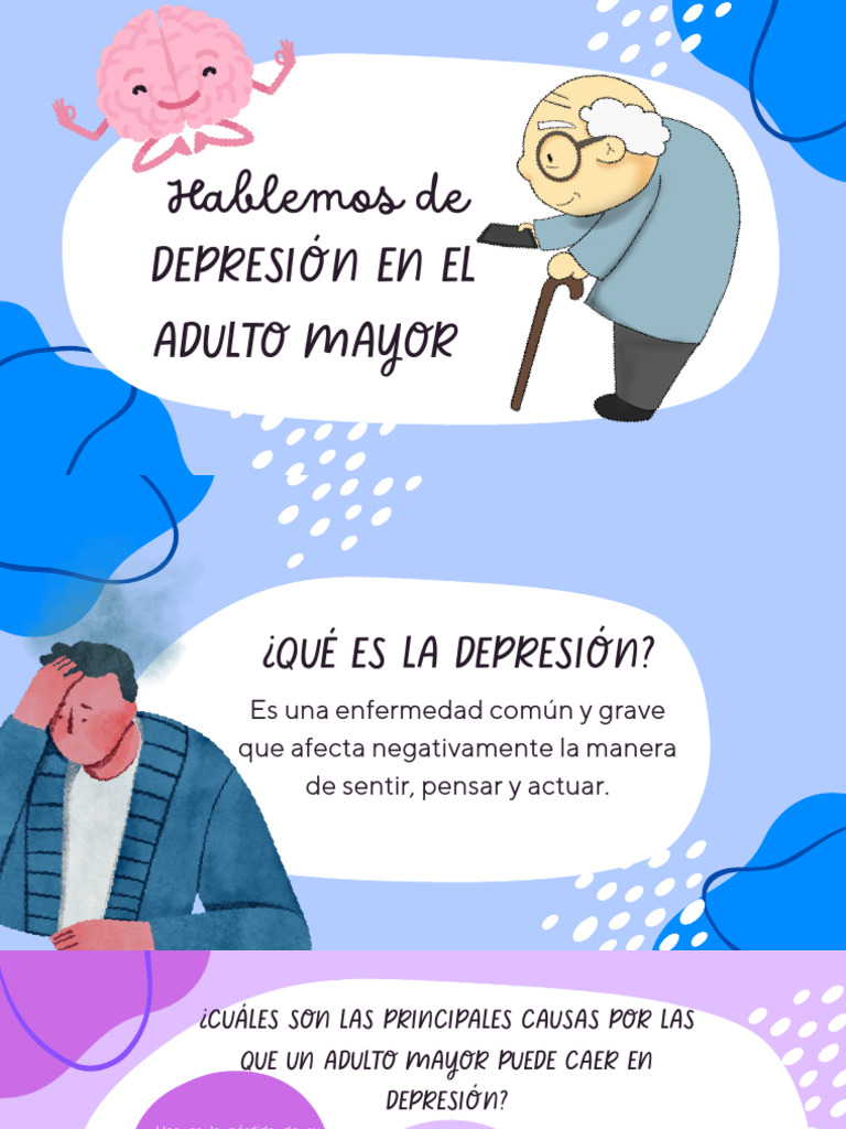 Depresión en Adultos Mayores: Causas y Soluciones | PDF | Depresión ...