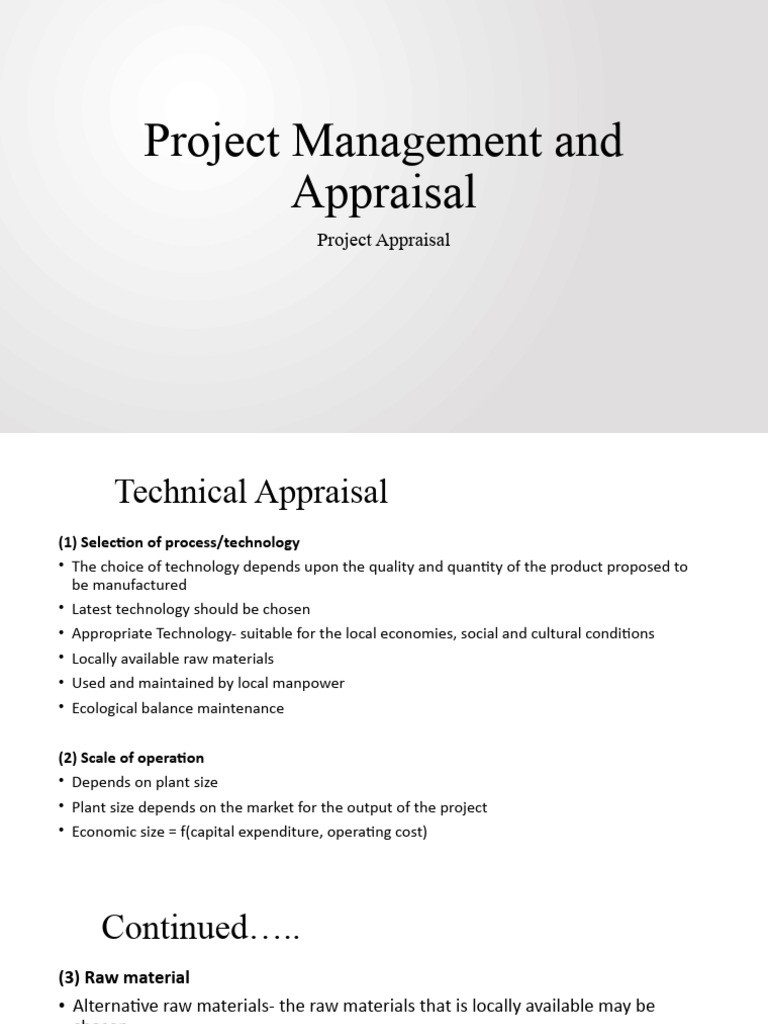 Ch-3 Project Appraisal | PDF | Real Estate Appraisal | Forecasting