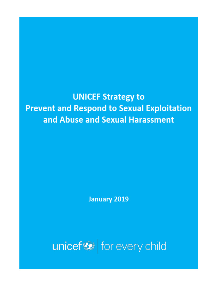 UNICEF Prevent Respond Sexual Exploitation Abuse Sexual Harassment January 2019 | Download Free ...