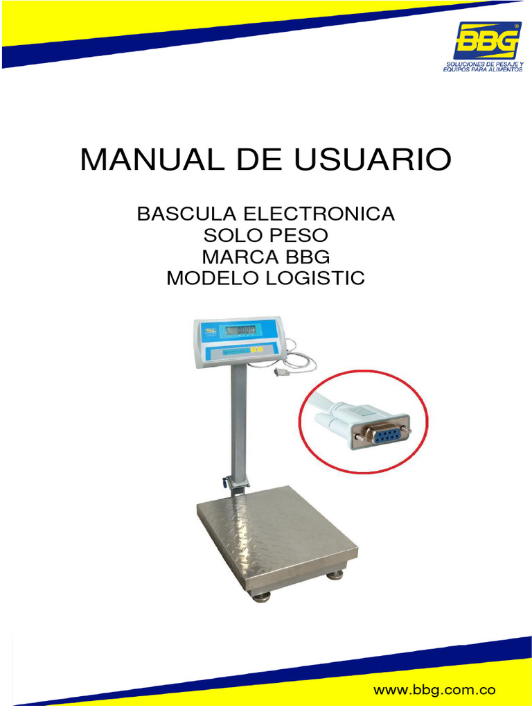 Manual de Usuario Bascula BBG LOGISTIC | PDF | Balanza | Bienes manufacturados